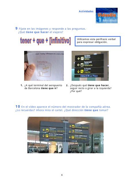 Un viaje en avión. Nivel A2. Guía didáctica - VideoEle