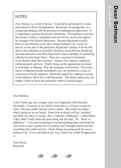 Dear Batman - The Interp Store