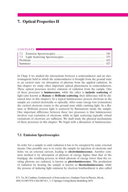 7. Optical Properties - II
