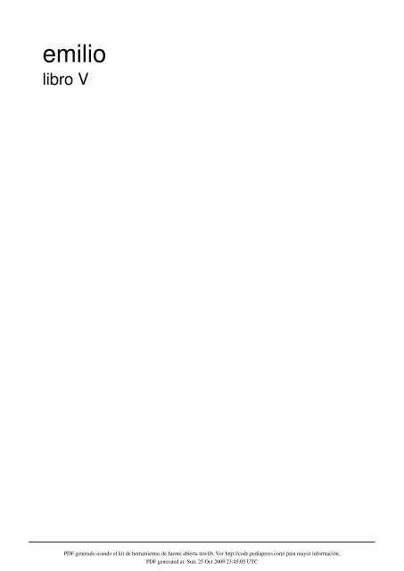 (1762). Jean Jacques Rousseau, Emilio (libro V, Sofía