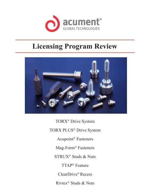 Licensed Products - Acument Global Technologies