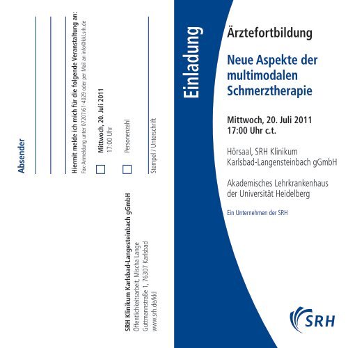 Dr. med. Fritz Bergen - SRH Klinikum Karlsbad-Langensteinbach