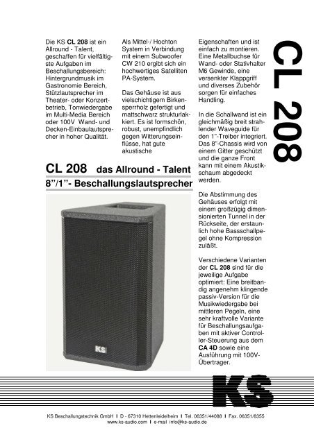 Word Pro - Cl208dat.lwp - KS-Audio