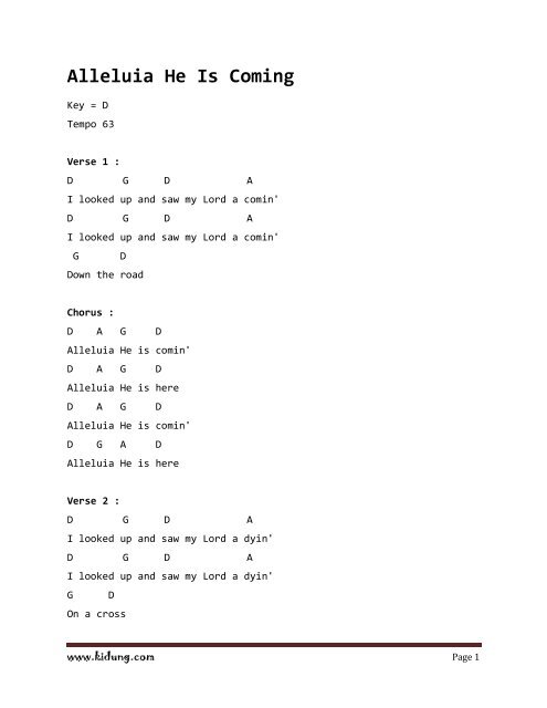 Alleluia Guitar Chords