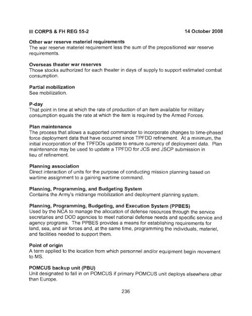 III CORPS & FH REG 55-2 1