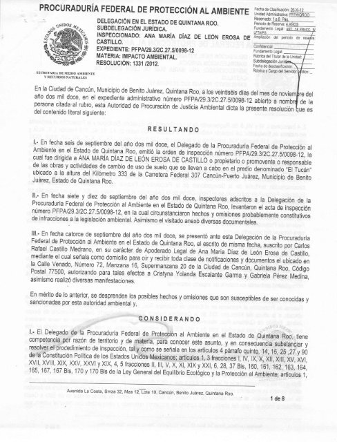 Inspección Ambiental y Forestal de PROFEPA - Dragon Mart Cancun