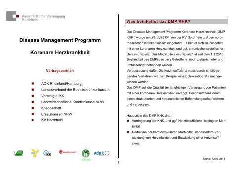 Informationsflyer zum DMP KHK