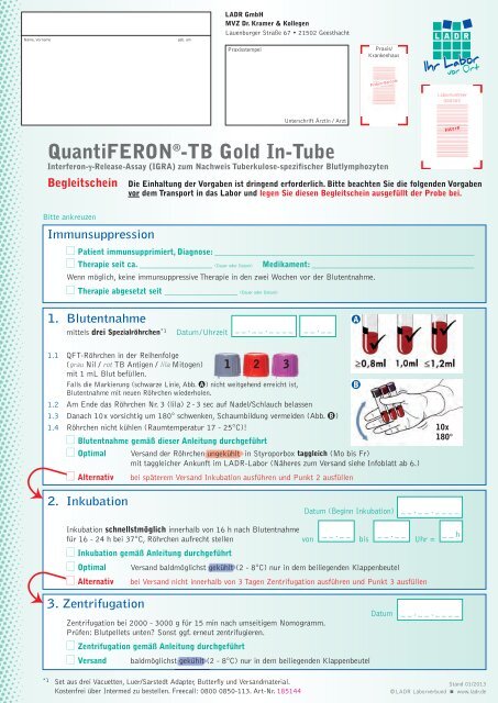 QuantiFERON®-TB Gold In-Tube - LADR