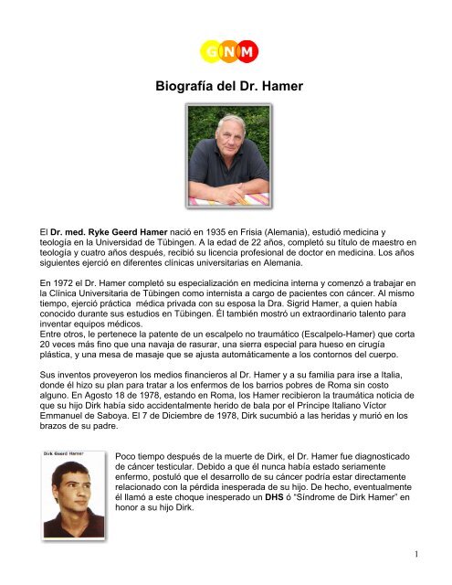 Biografía del Dr. Hamer