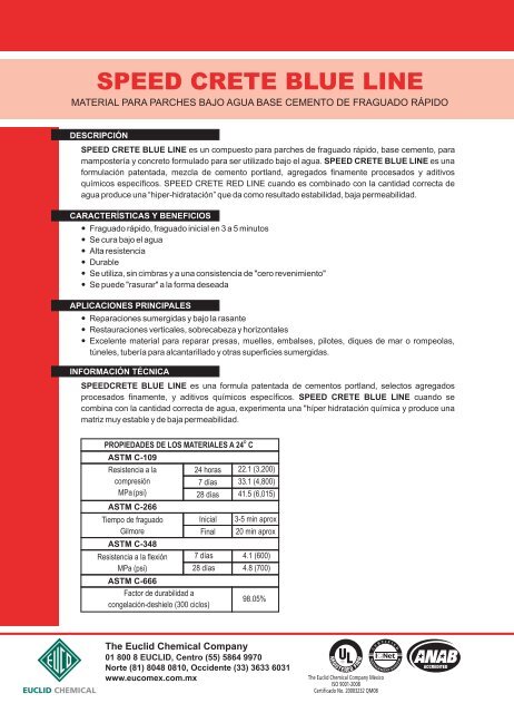 Speed Crete Blue Line - EUCOMEX