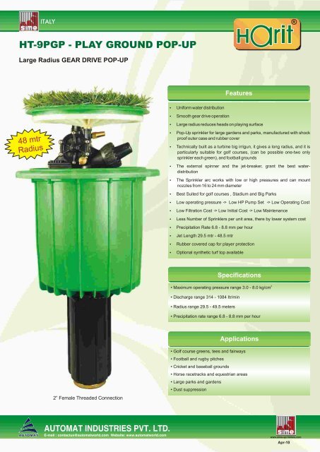 HT-9PGP - PLAY GROUND POP-UP - Automat Industries Pvt. Ltd.