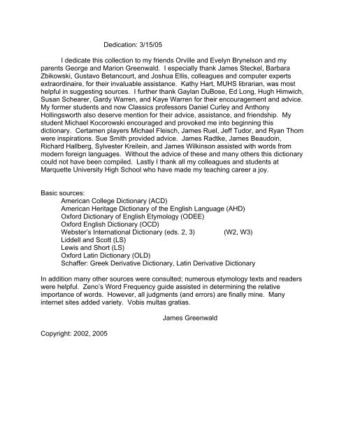 Dedication: 3/15/05 I dedicate this collection to my ... - Gbtps.org