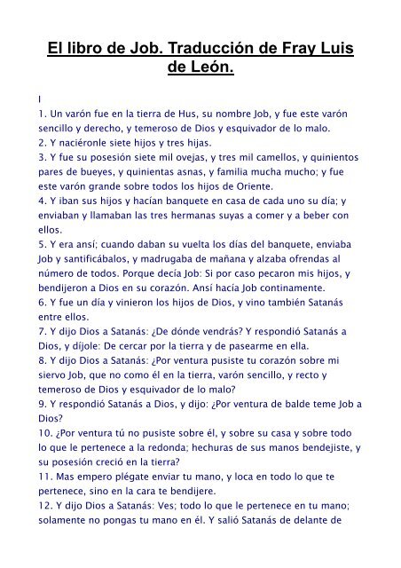 El libro de Job - Camino Neocatecumenal