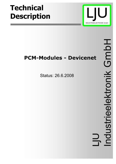 PCM-Modules - Devicenet - LJU Automatisierungstechnik GmbH