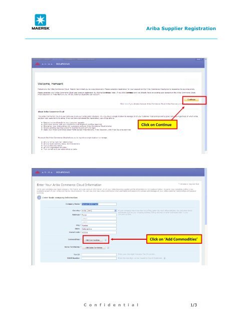 Ariba Supplier Registration - Maersk