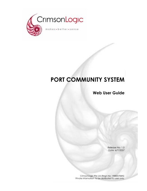 PORT COMMUNITY SYSTEM - Indian Ports Association