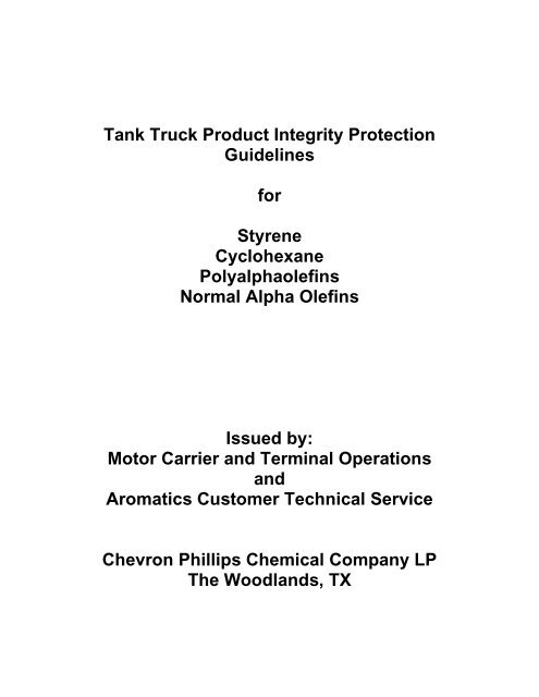 PIP Guidelines - Chevron Phillips Chemical Company