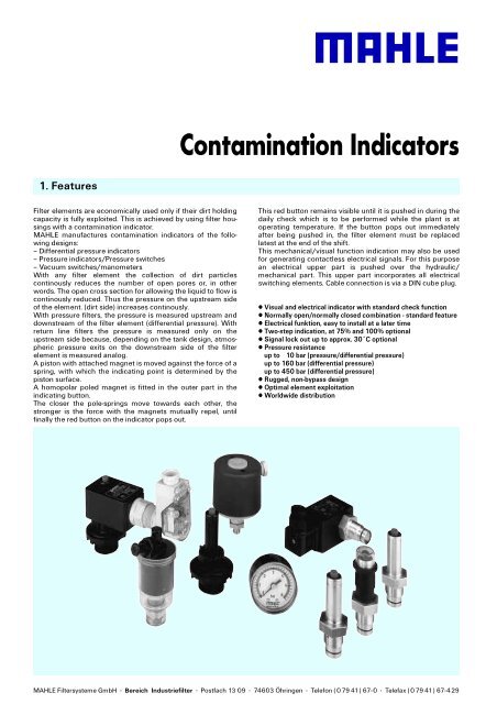 Contamination Indicators - Mahle.com