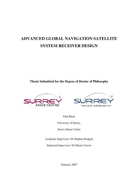 advanced global navigation satellite system receiver design - GNSS ...