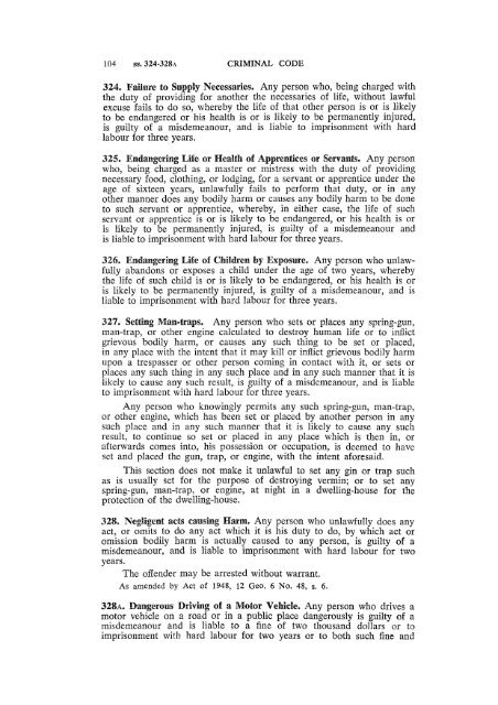 CRIMINAL CODE SB. 319-323