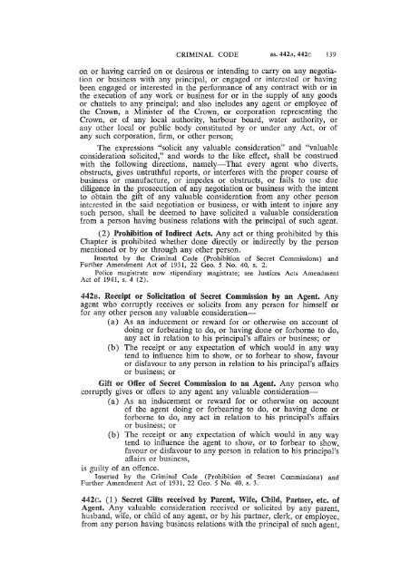 CRIMINAL CODE ss. 442.s,4