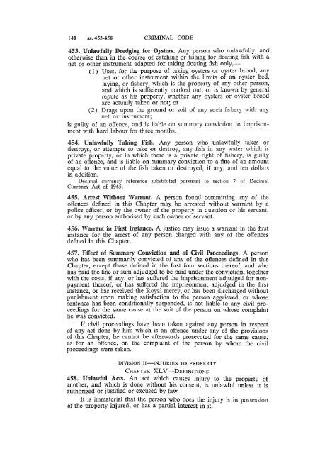 CRIMINAL CODE SS. 449-452