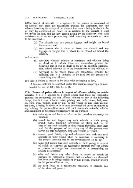 CRIMINAL CODE s.679 227 r