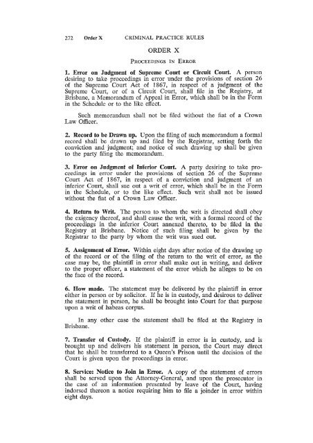 CRIMINAL PRACTICE RULES q