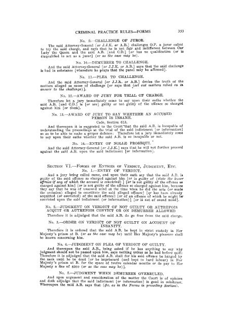 CRIMINAL PRACTICE RULES-F