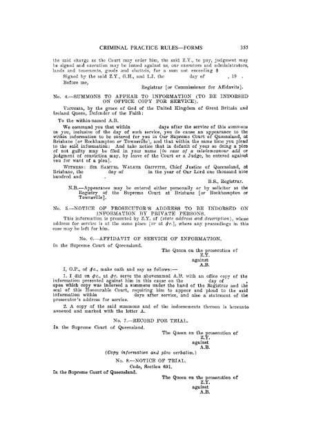 CRIMINAL, PRACTICE RULES-