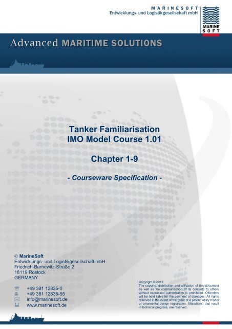 Tanker Familiarisation IMO Model Course 1.01 Chapter 1-9