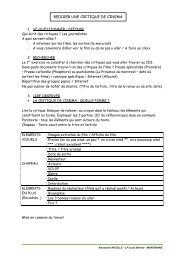 rédiger une critique de film - Cinéma Parlant