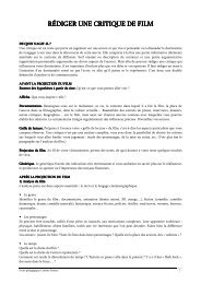 fiche critique de film