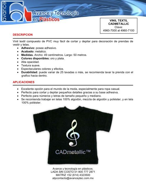 DESCRIPCION Vinil textil compuesto de PVC muy fácil de cortar y ...