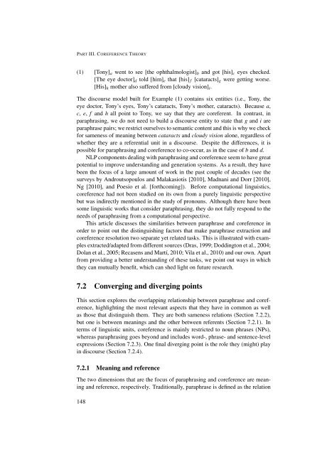 PART III. COREFERENCE THE