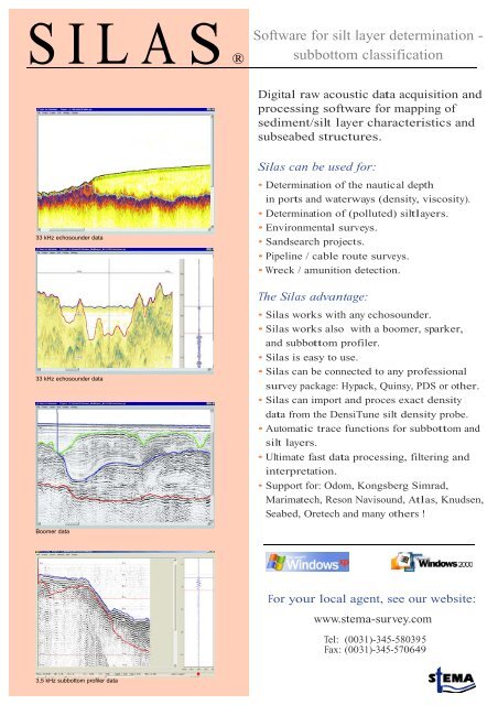 Software for silt layer determination - subbottom classification