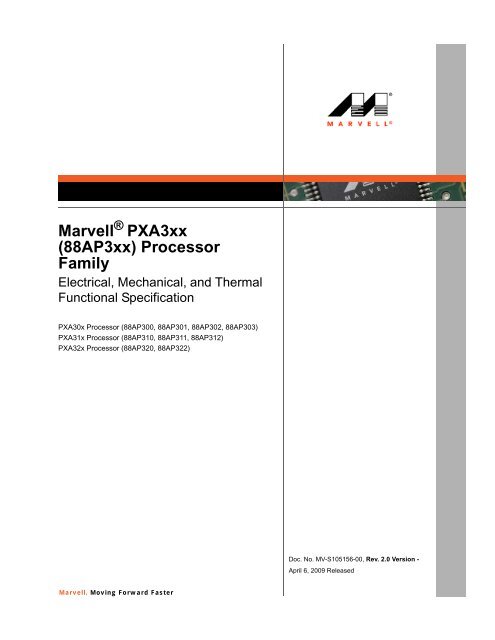 Marvell PXA3xx (88AP3xx) Processor Family