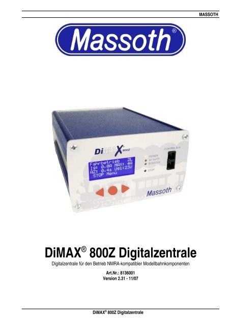 DiMAX® 800Z Digitalzentrale - Massoth