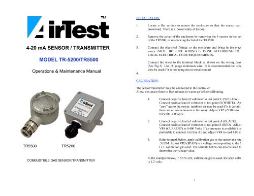 AirTest TR5200 - TR5500 Catalytic Bead for Combustibles