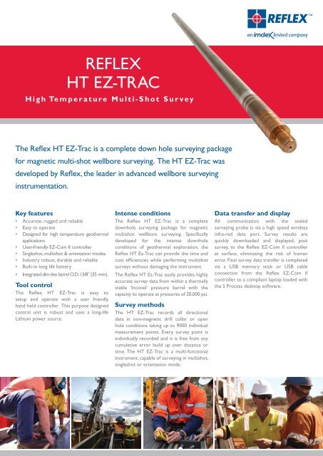 Reflex HT EZ-Trac Brochure - International Directional Services LLC