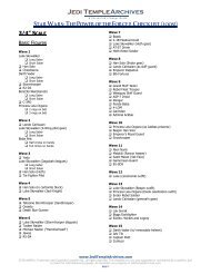 checklist - Jedi Temple Archives