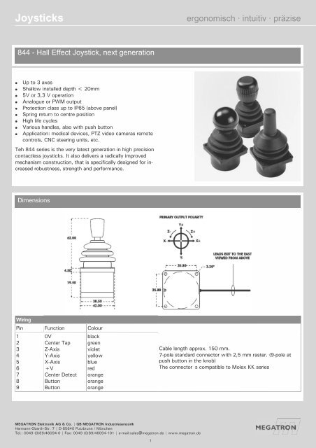 Data Sheet Series 844 - Megatron Elektronik AG & Co ...