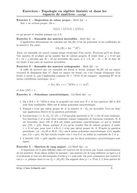 Séries entières - Exo7 - Emathfr