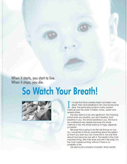 So Watch Your Breath! - Osho World
