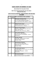 Civil Judges,Junior Division - Bombay High Court