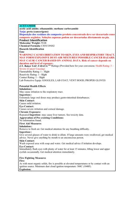 ACETAMIDE acetic acid amide; ethanamide; methane ... - USP