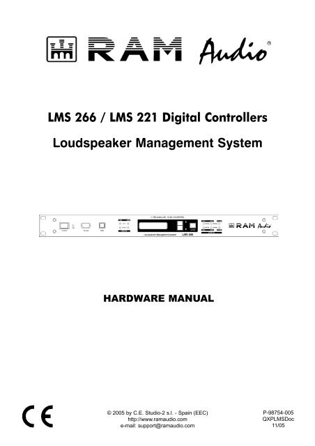 LMS 266 / LMS 221 Digital Controllers Loudspeaker ... - RAM Audio