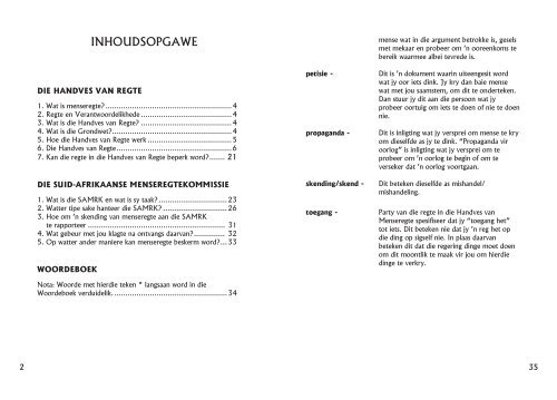 2 DIE HANDVES VAN REGTE I