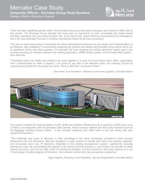 Mercator Case Study