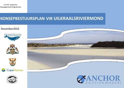3 doelwite van die riviermond bestuursplan - Anchor Environmental